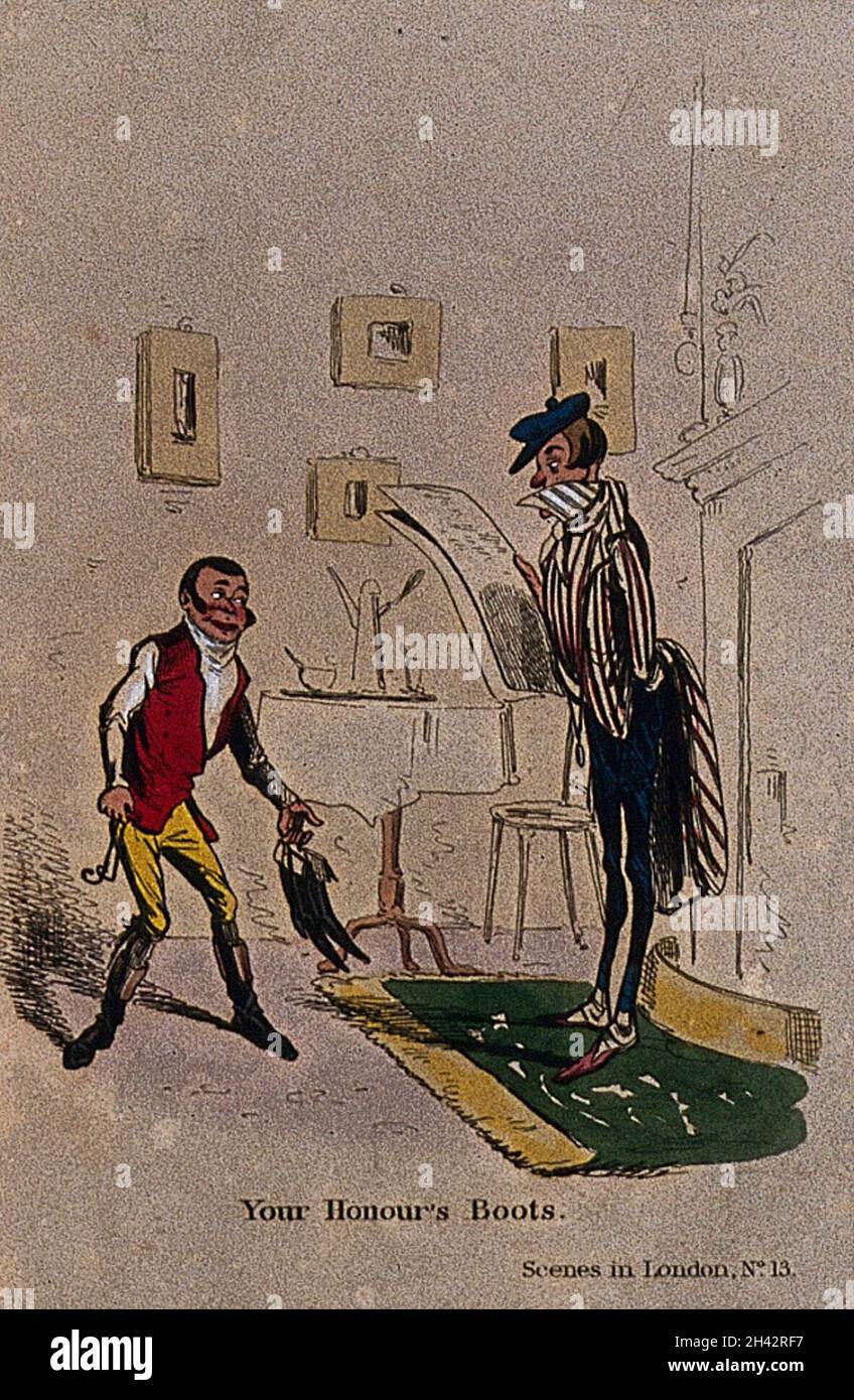 A manservant is offering Stock Photo - Alamy