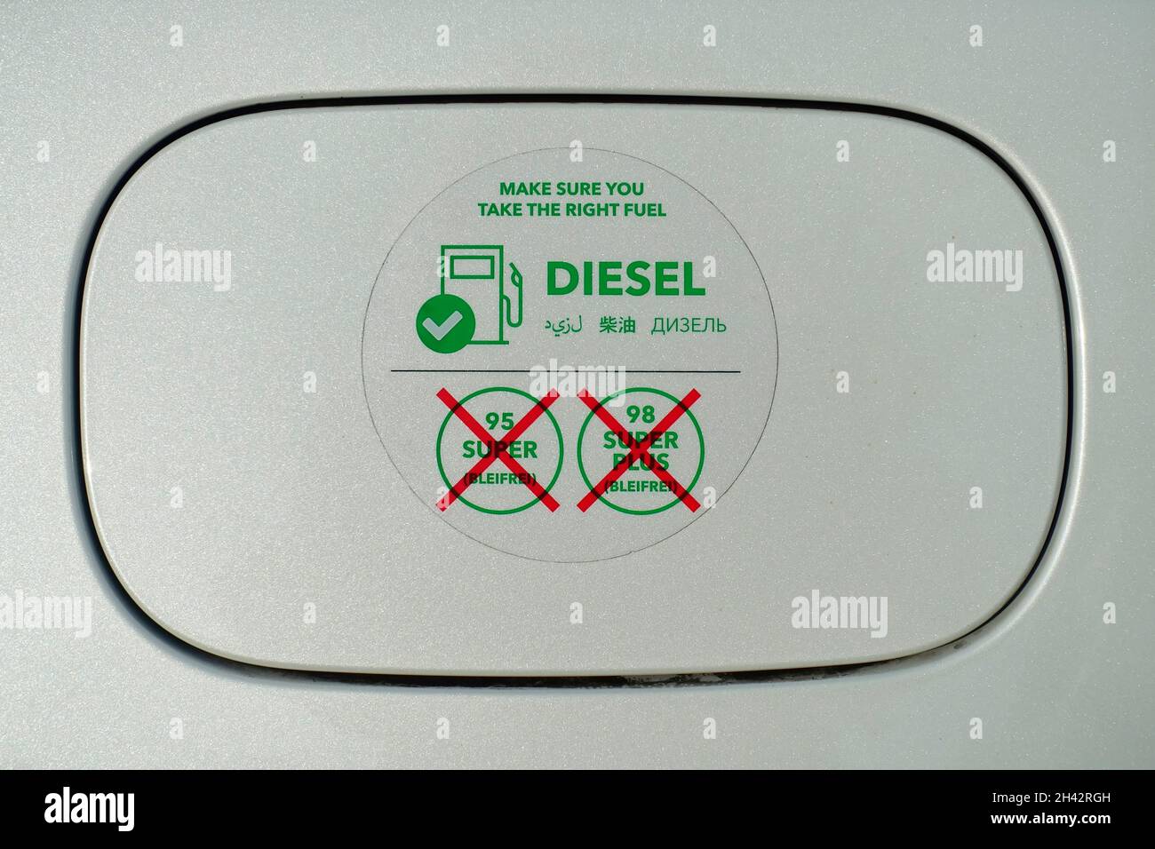 Fuel Cap Sticker High Resolution Stock Photography and Images - Alamy