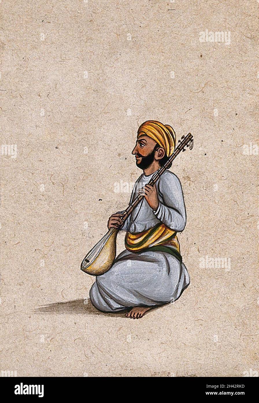 Portrait indian classical musician playing hi-res stock photography and ...