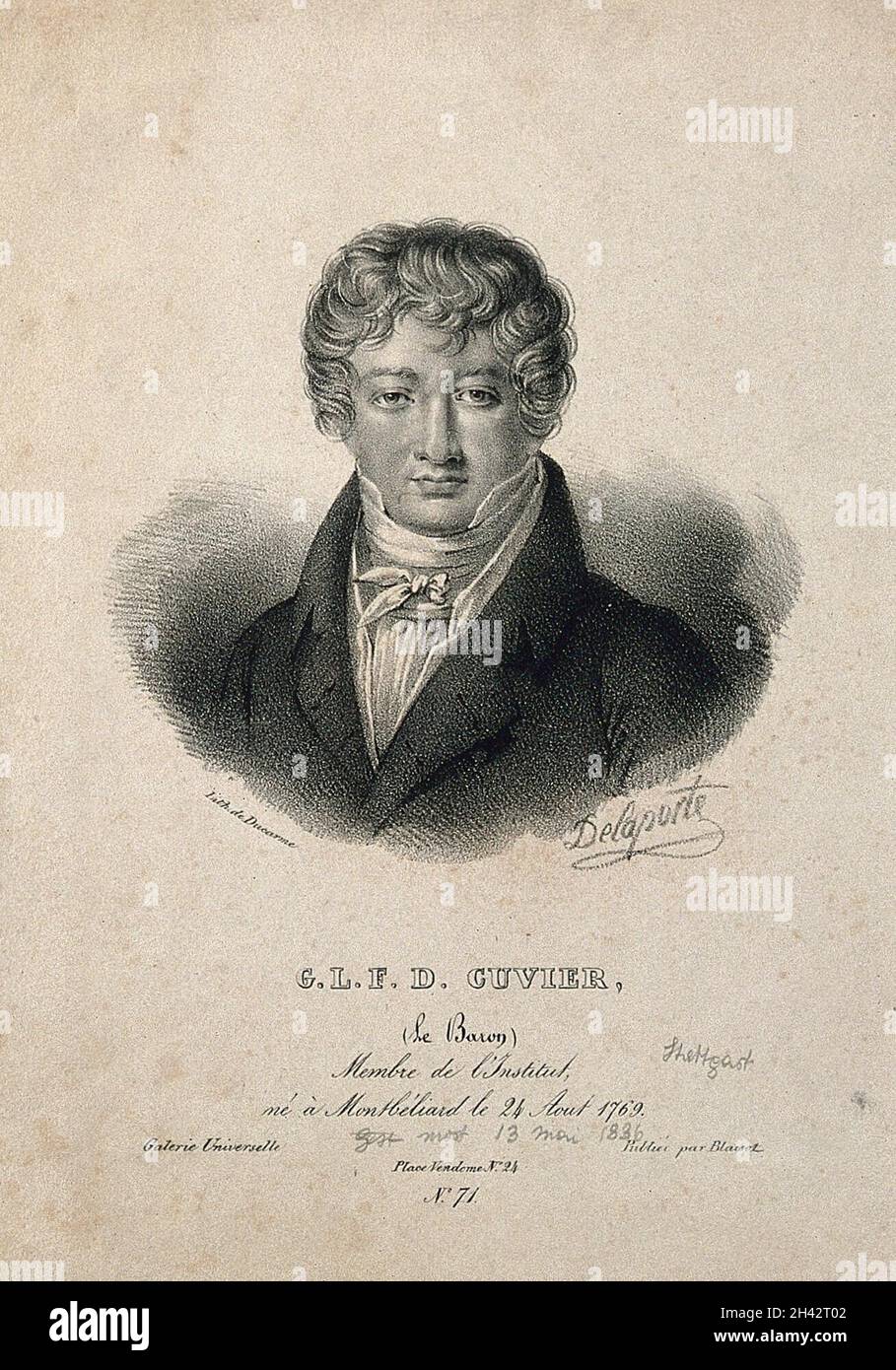 Georges-Léopold-Chrétien-Frédéric-Dagobert, Baron Cuvier Stock Photo ...