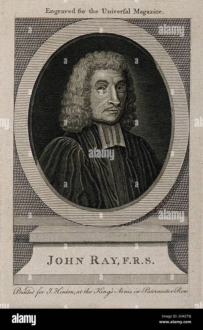 John Ray. Line engraving after W. Faithorne Stock Photo - Alamy