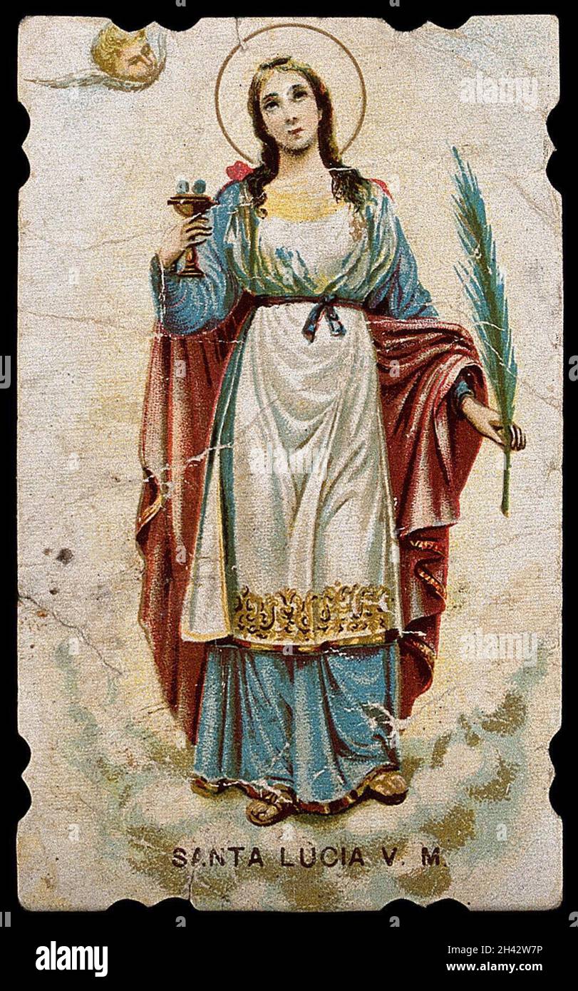 Saint Lucy. Colour lithograph, 1912 Stock Photo - Alamy