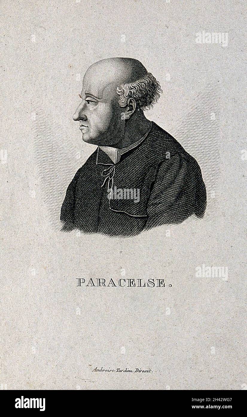 Aureolus Theophrastus Bombastus von Hohenheim [Paracelsus]. Stipple ...