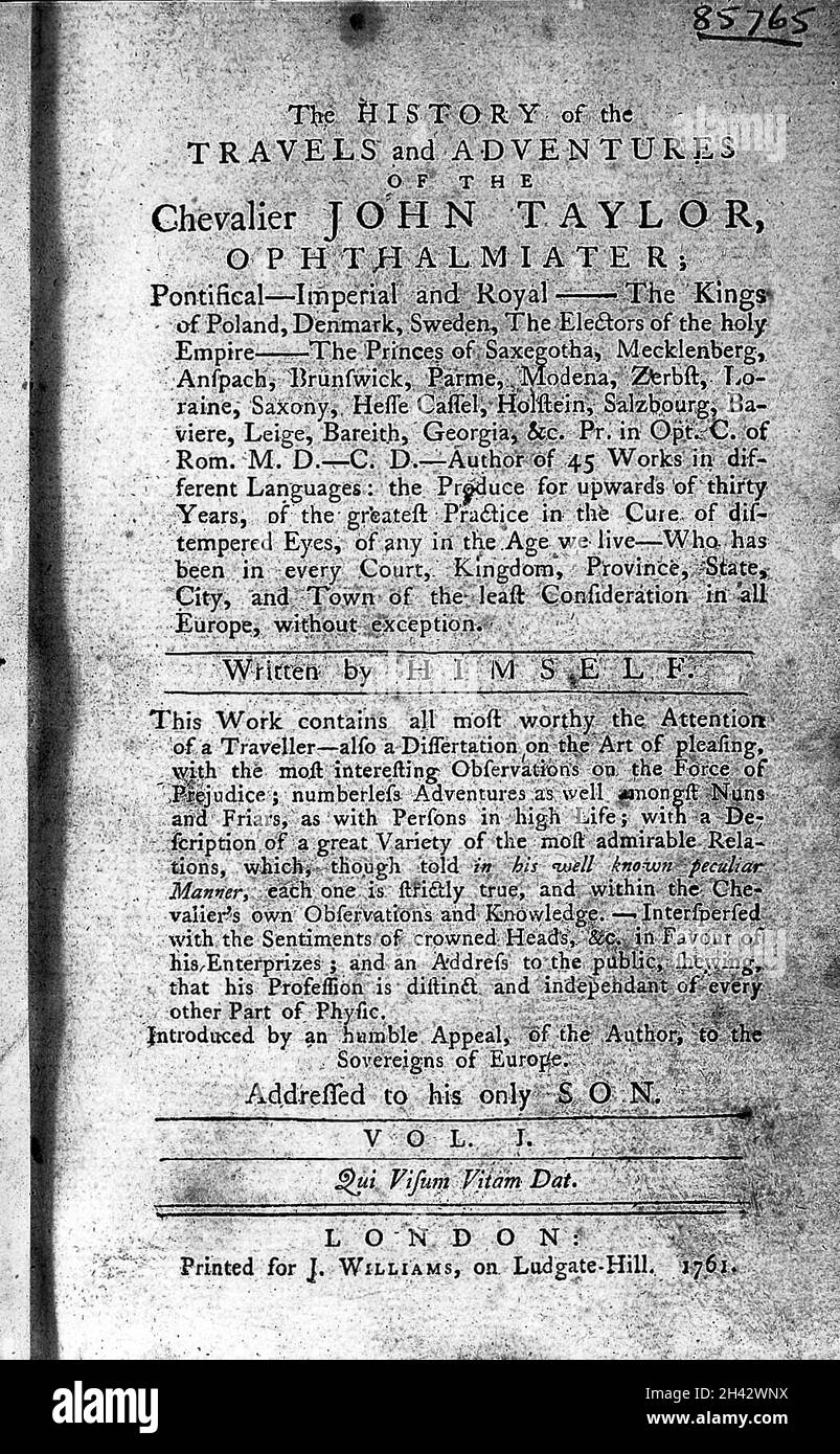 History of ophthalmology hi-res stock photography and images - Alamy