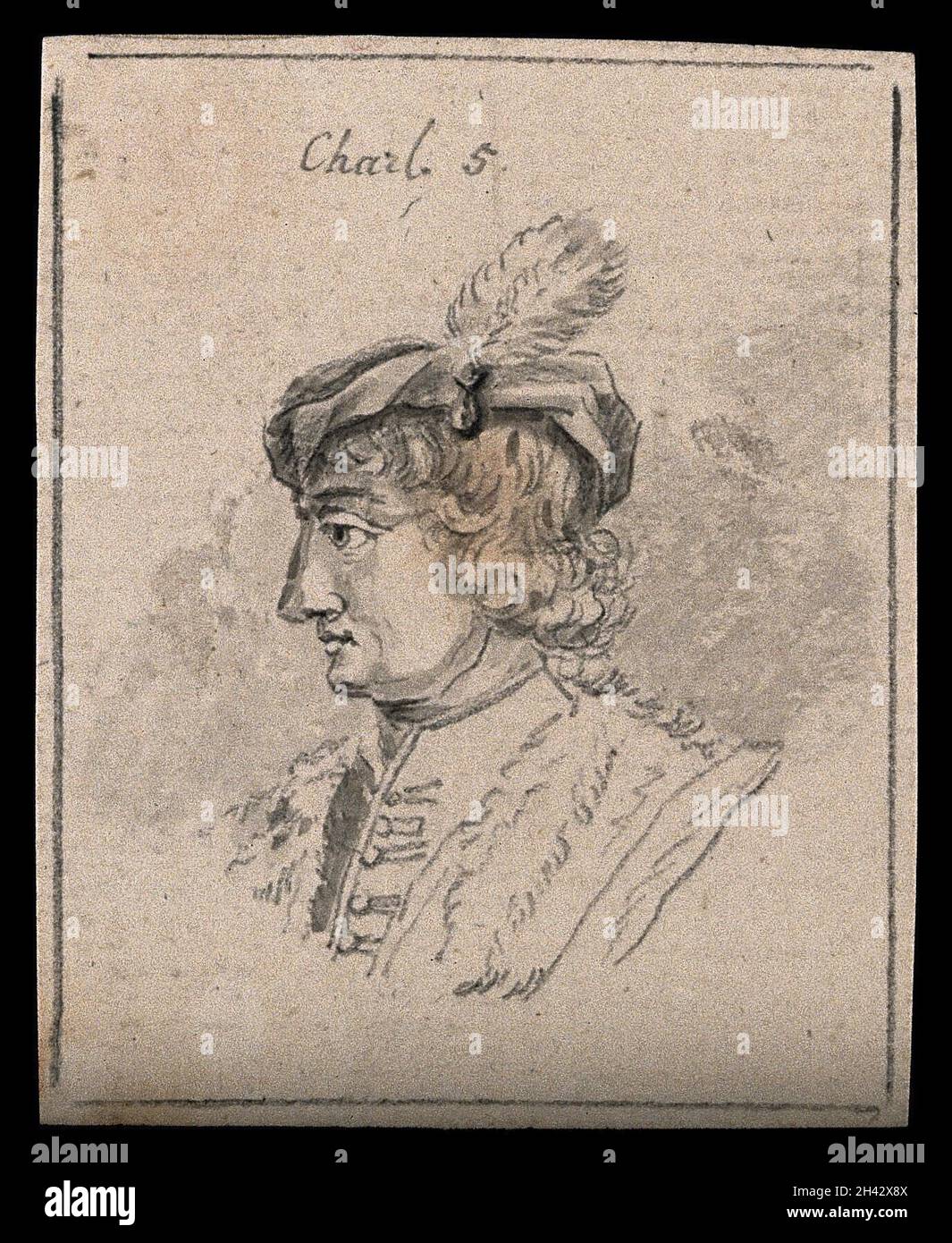 Charles V (?). Drawing, c. 1794 Stock Photo - Alamy