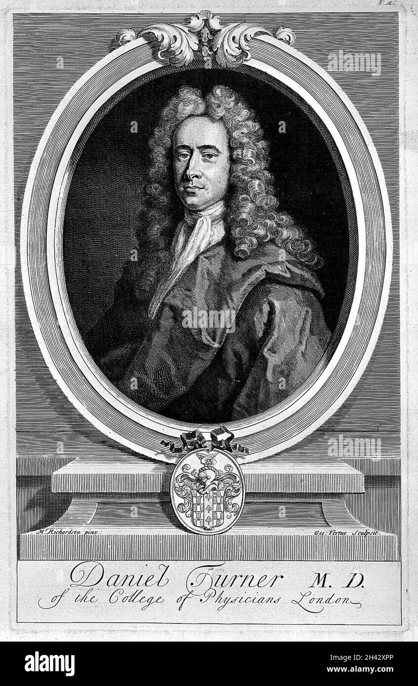 Daniel Turner. Line engraving by G. Vertue after J. Richardson Stock ...