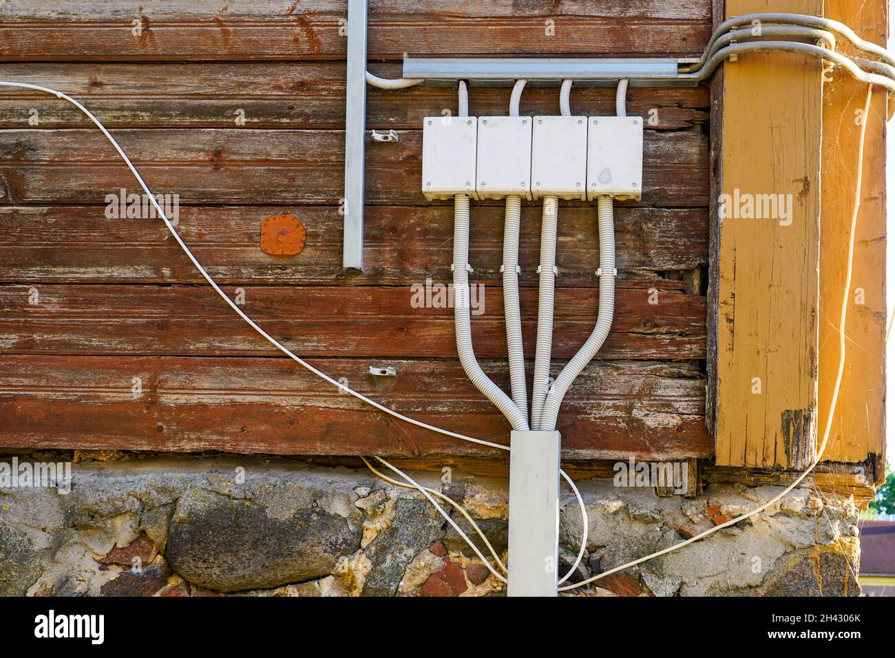 Old electrical switch outside hi-res stock photography and images - Alamy