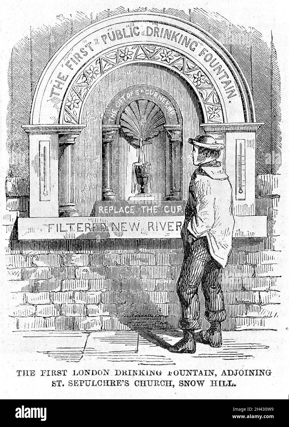 First London drinking fountain, 1858 Stock Photo - Alamy