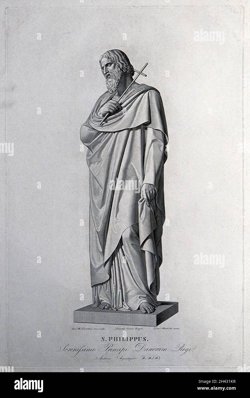 Saint Philip the Apostle. Engraving by D. Marchetti after L. Camia ...