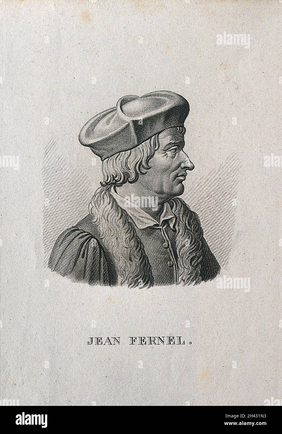 Portrait of Jean François Fernel [1497? – 1558], a French physician ...