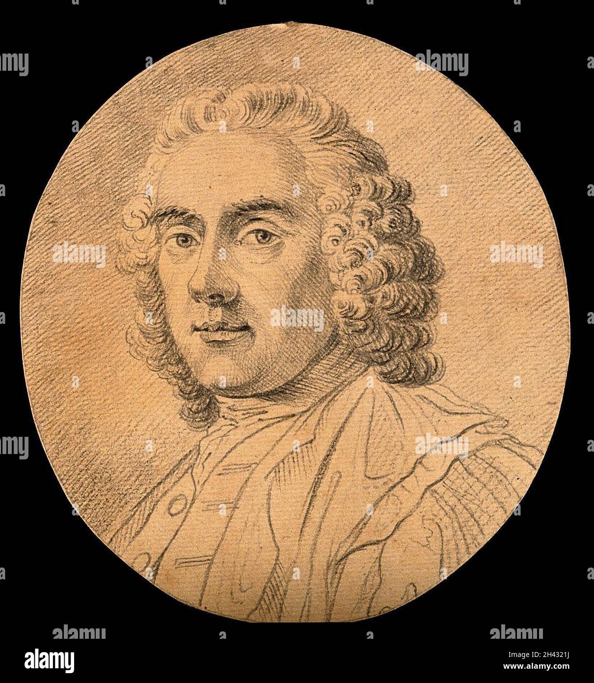 Alexander Monro: head and shoulders portrait. Drawing, c. 1792 Stock ...