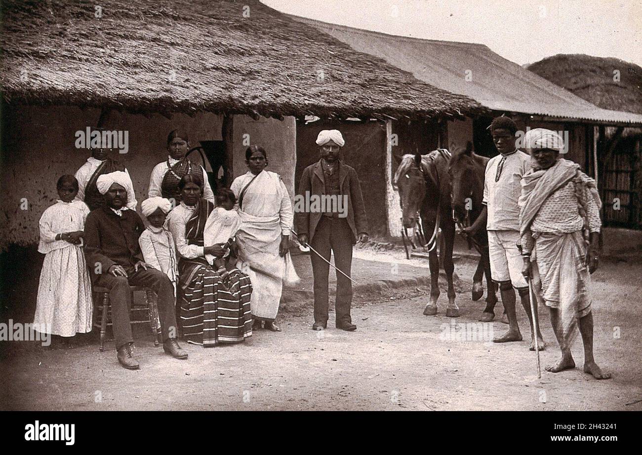 Umzinto, South Africa: a group of Indian and African servants ...