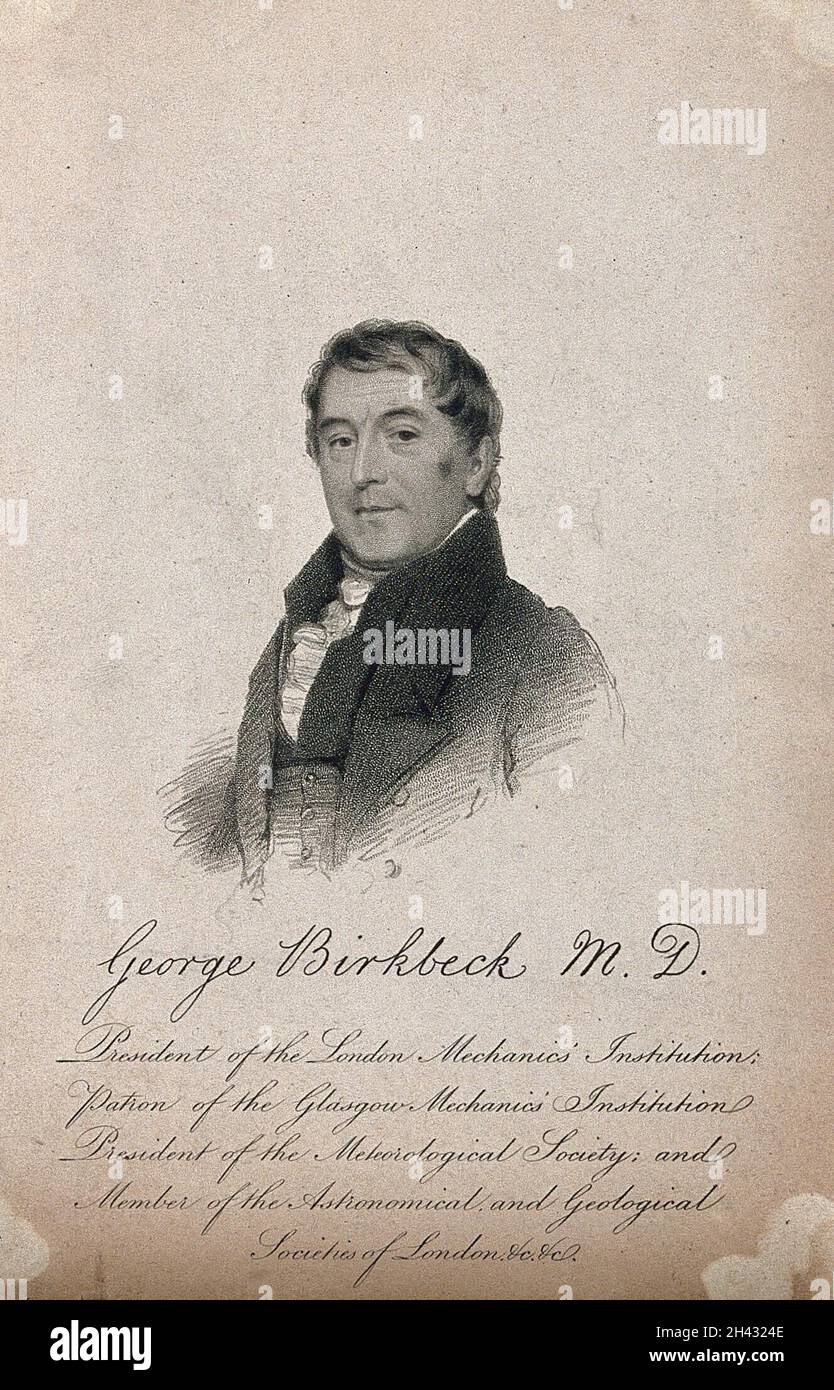 George birkbeck hi-res stock photography and images - Alamy