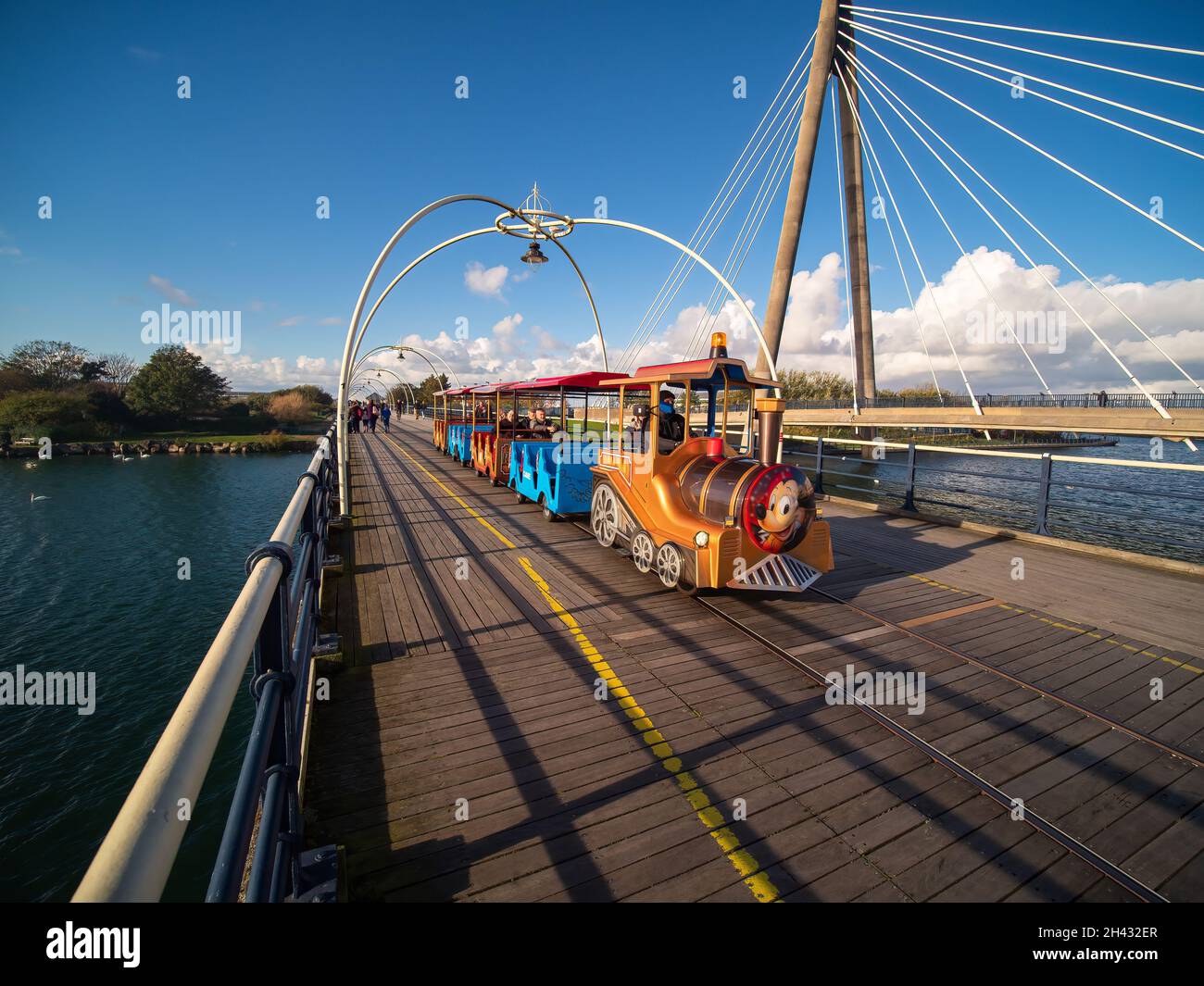Train ride southport pier hi-res stock photography and images - Alamy
