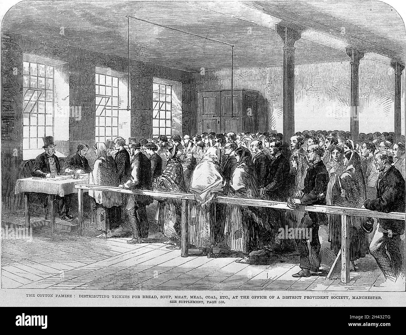 The Cotton Famine, Manchester, 19th century Stock Photo - Alamy