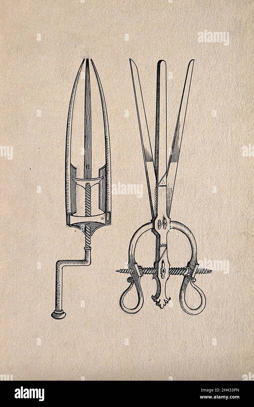 Surgical instruments. Drawing with watercolour Stock Photo - Alamy