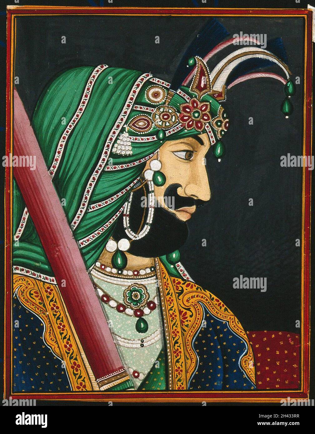 A Hindu raja. Painting by an Indian artist, 180 Stock Photo - Alamy