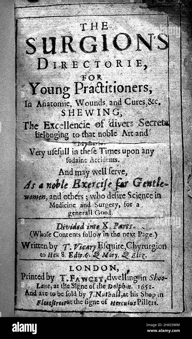 The surgion's directorie, for young Stock Photo - Alamy