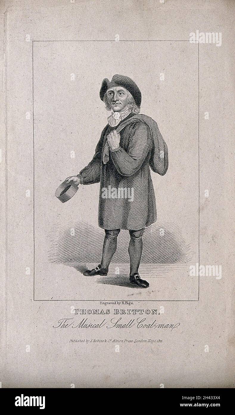 Thomas Britton. Stipple engraving by R. Page, 1821 Stock Photo - Alamy