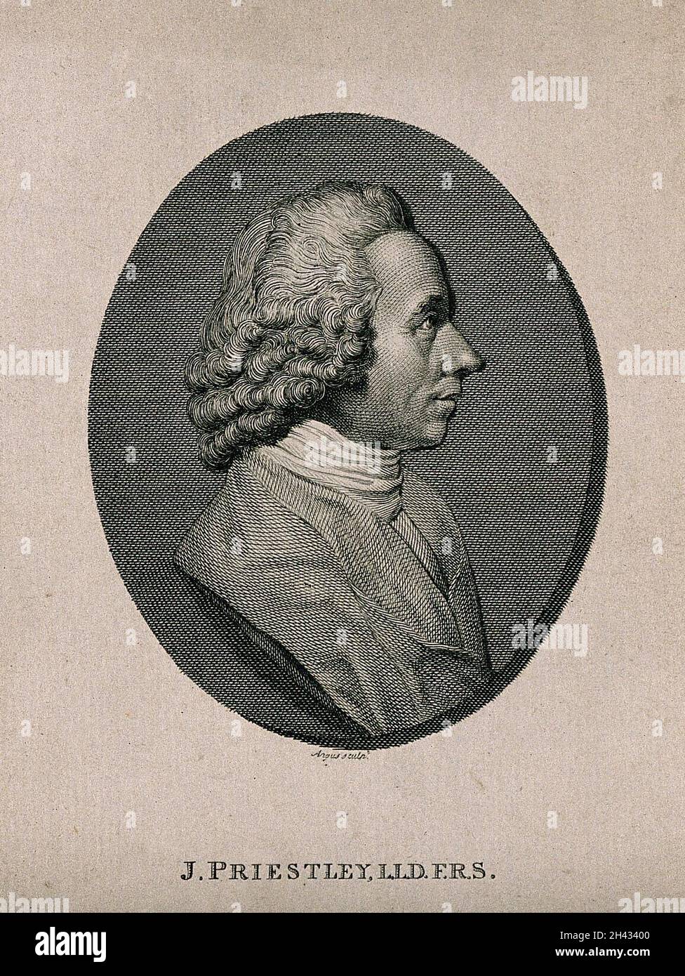 Joseph Priestley. Line engraving by W. Angus Stock Photo - Alamy