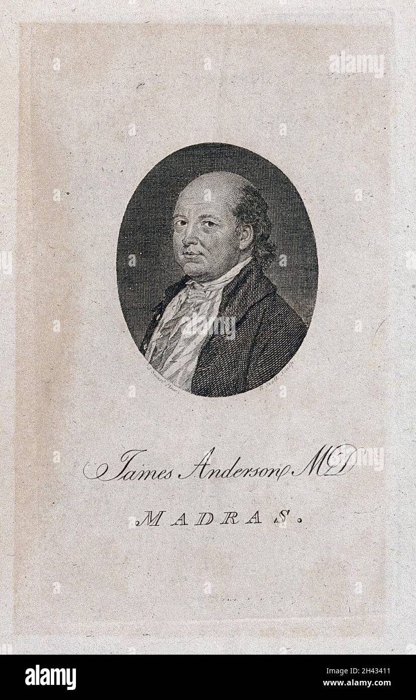 James Anderson. Line engraving by R. Scott after J. Smart Stock Photo ...