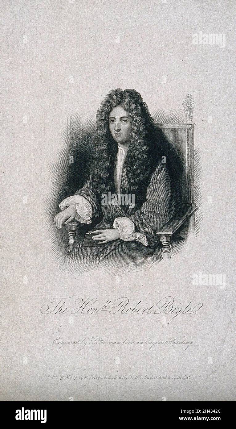 Portrait of The Honourable Robert Boyle (1627 - 1691), Irish natural ...