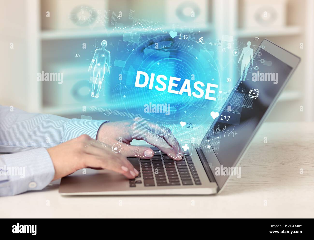 Doctor working a health check Stock Photo - Alamy