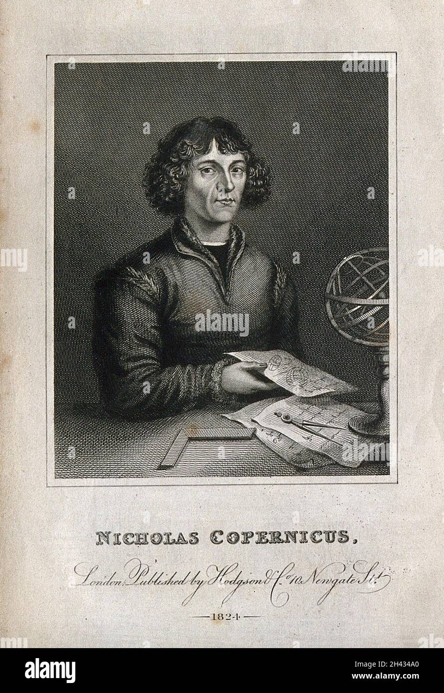 Nicolaus Copernicus. Line engraving, 1824 Stock Photo - Alamy