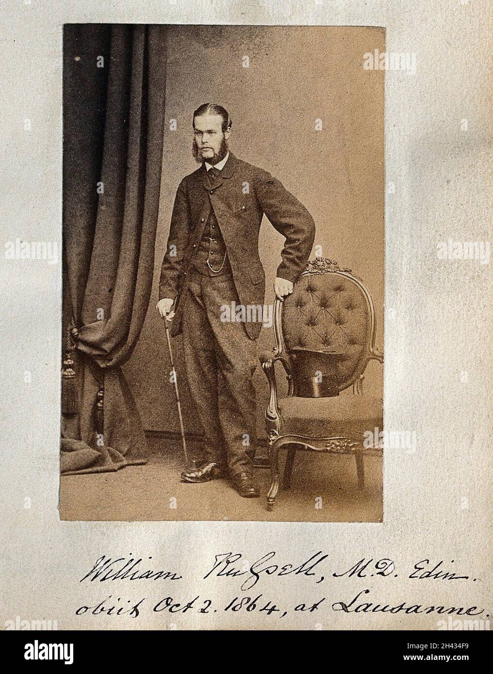 William Russell. Photograph, 1864 Stock Photo - Alamy