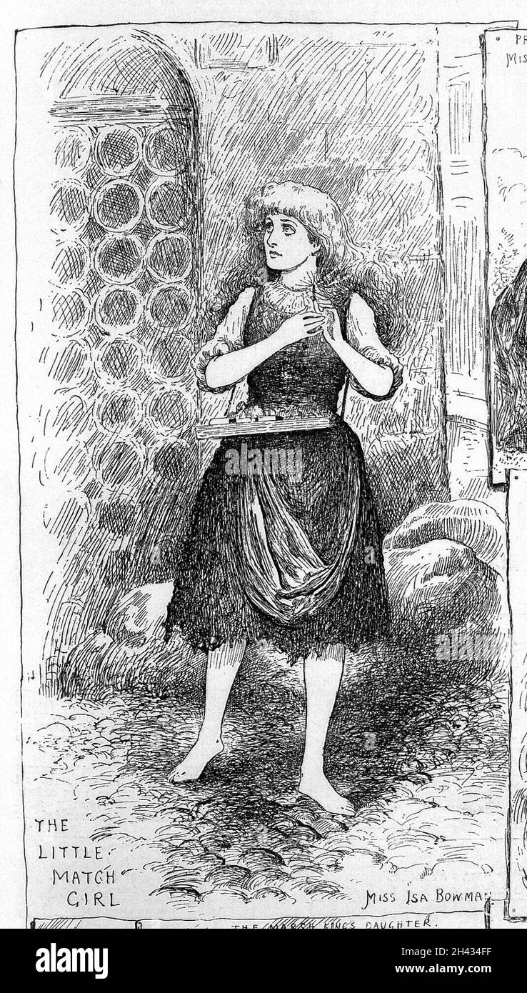 Little match-girl from Hans Christian Anderson Stock Photo - Alamy