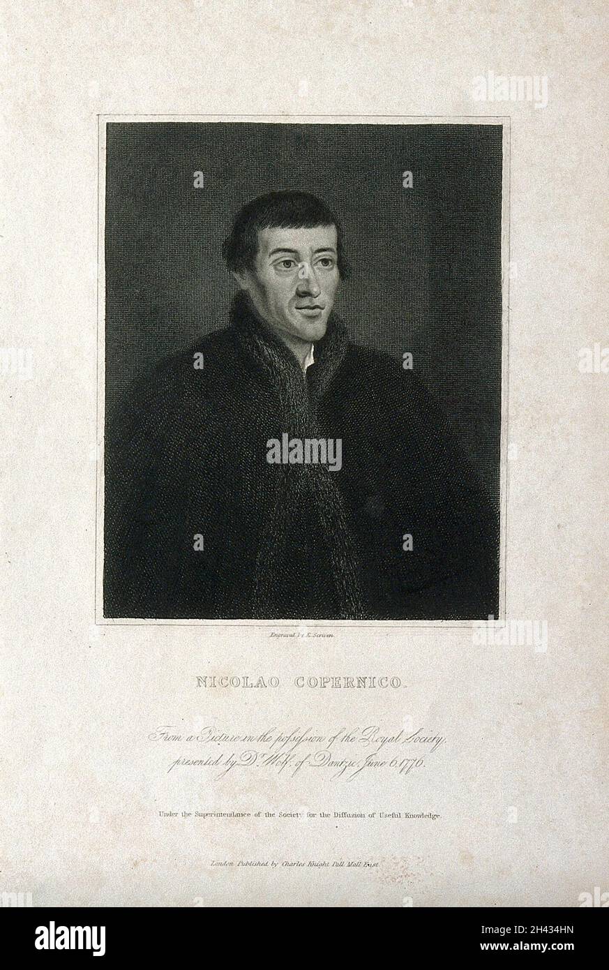 Nicolaus Copernicus. Engraving by E. Scriven Stock Photo - Alamy