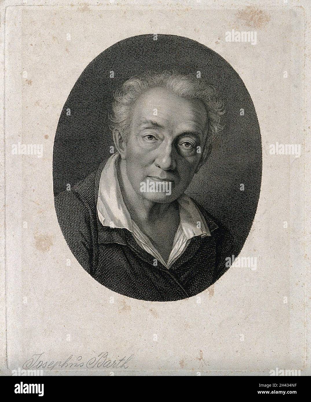 Joseph Barth. Line engraving by T. Benedetti after himself Stock Photo ...