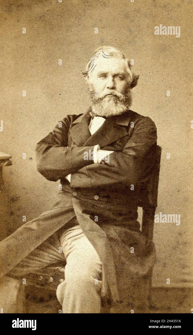 Sir Austen Henry Layard. Photograph by W. & D. Downey Stock Photo - Alamy