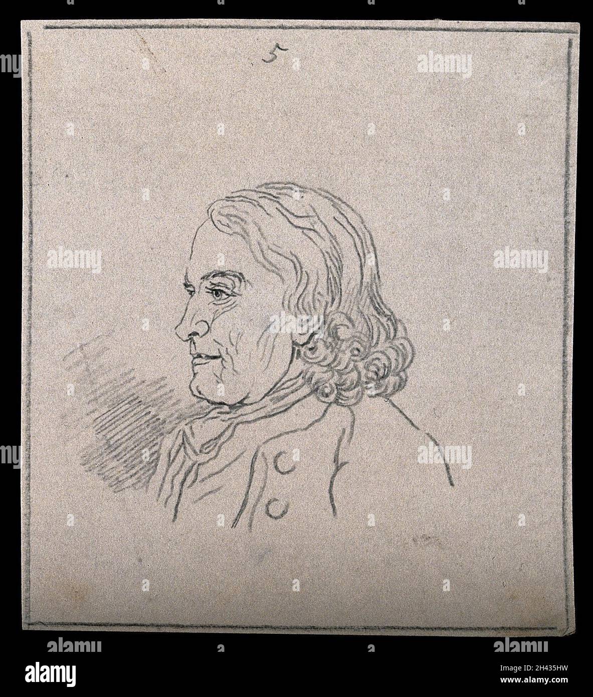 A man whose face Lavater describes as fitting for a councillor. Drawing ...