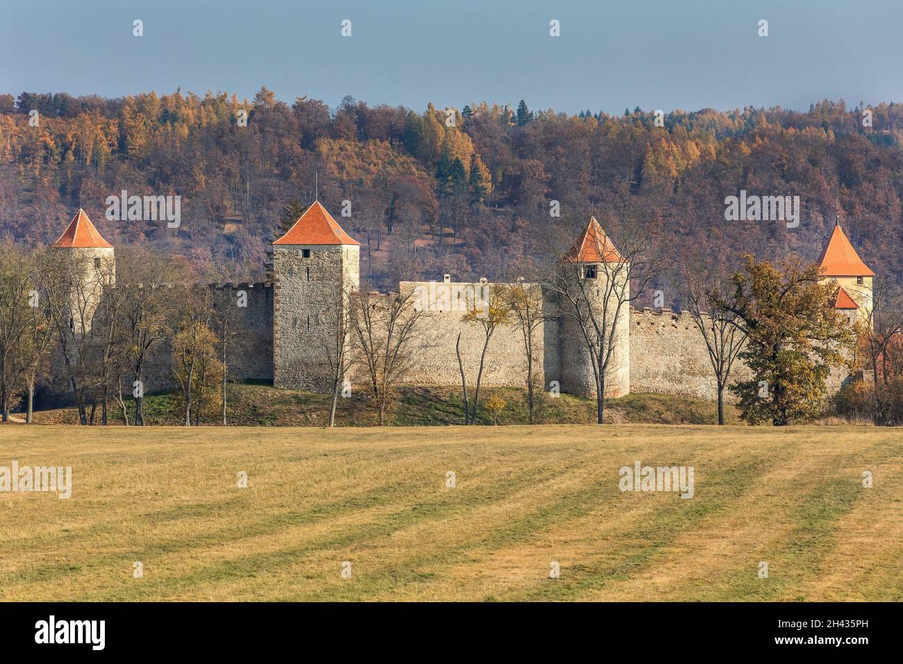 Veveri castle in South Moravia, Czech Republic. Medieval castle built ...