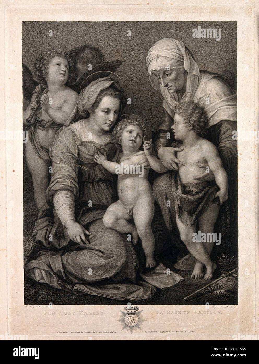 The virgin and child with saint anne and saint john hi-res stock ...