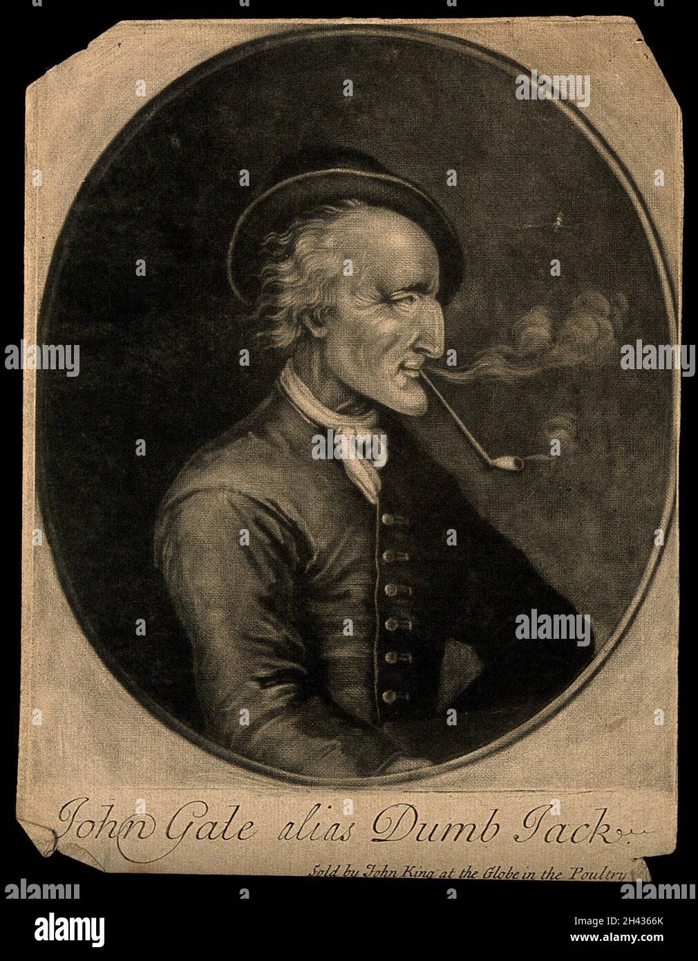 John Gale, known as Dumb Jack, a deaf mute man. Mezzotint by J. Faber ...