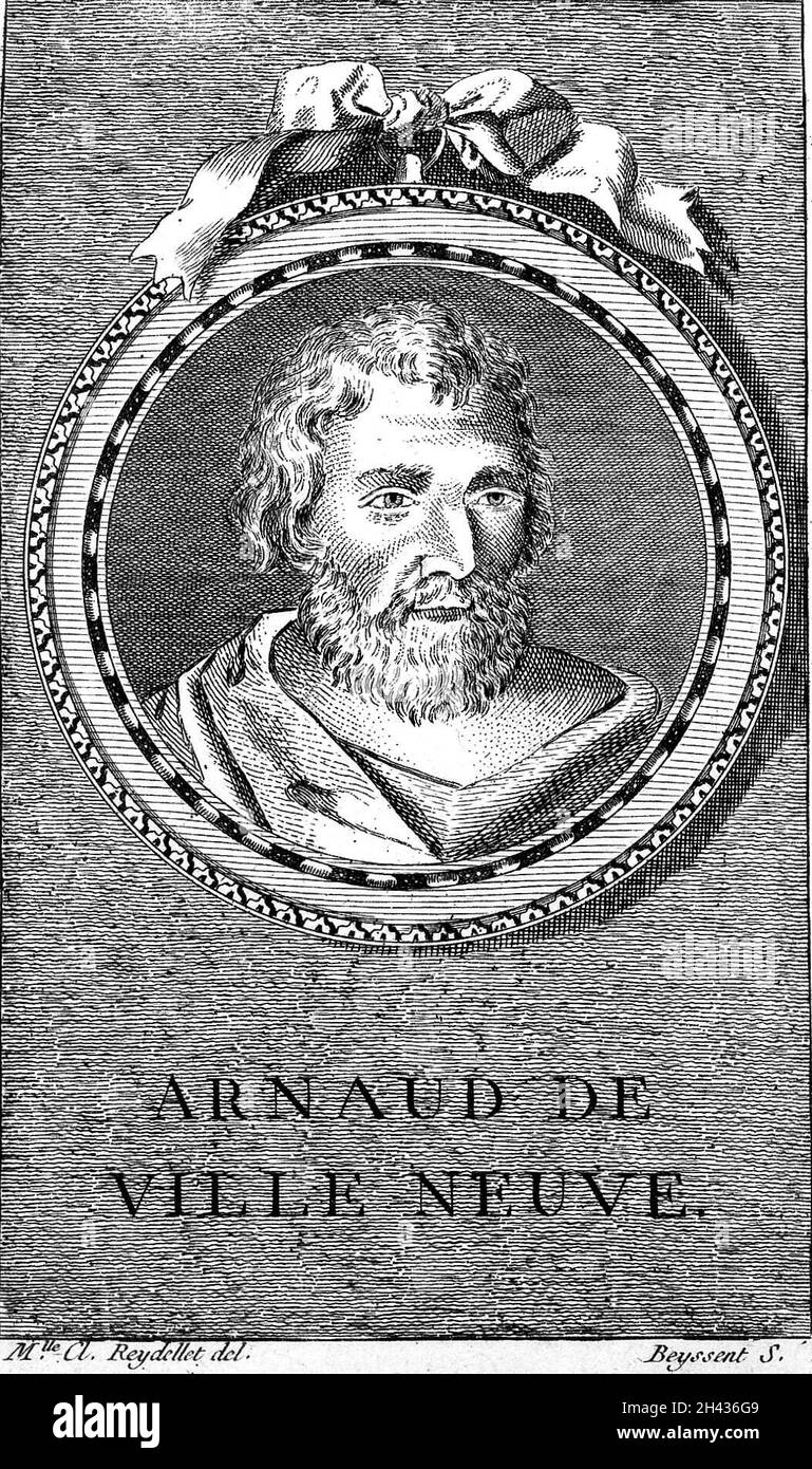 Portrait of Arnoldus de Villa Nova, portrait of Stock Photo - Alamy