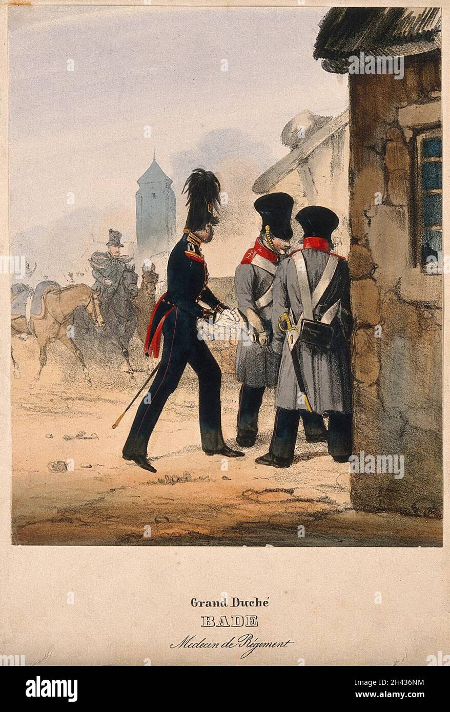 A uniformed German army doctor arriving at the scene of an accident ...