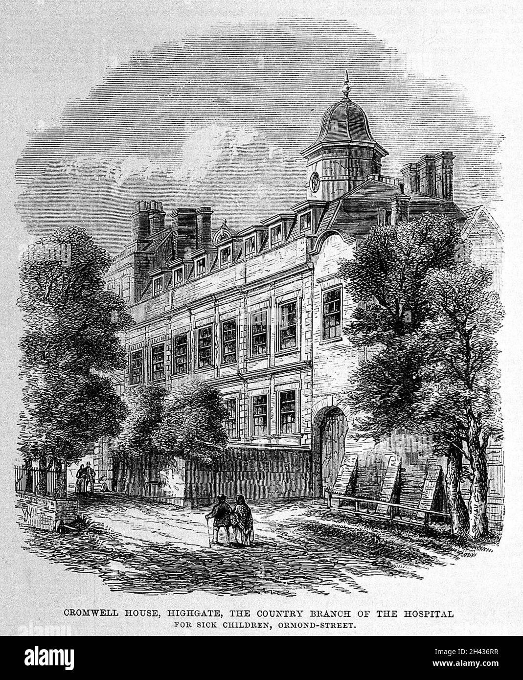 Engraving of Cromwell House, Highgate Stock Photo - Alamy