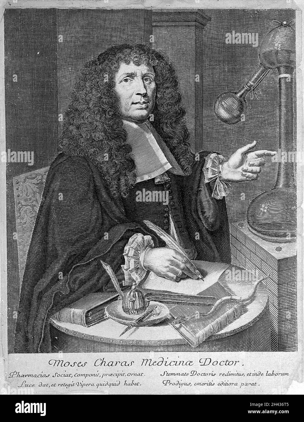 Engraving from Charas, Pharmacopee Royale Stock Photo - Alamy