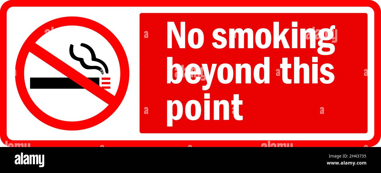 No smoking beyond this point sign hi-res stock photography and images ...