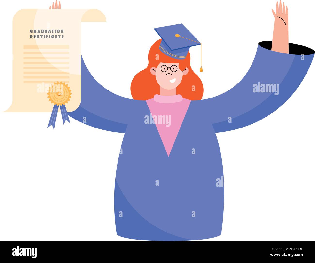 woman graduate character with diploma Stock Vector Image & Art - Alamy