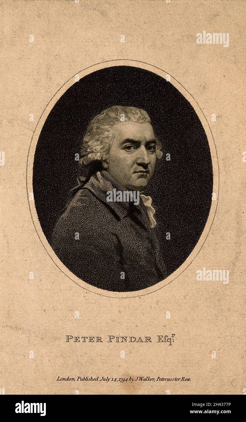 John Wolcot [Peter Pindar]. Stipple engraving, 1794, after J. Barry ...
