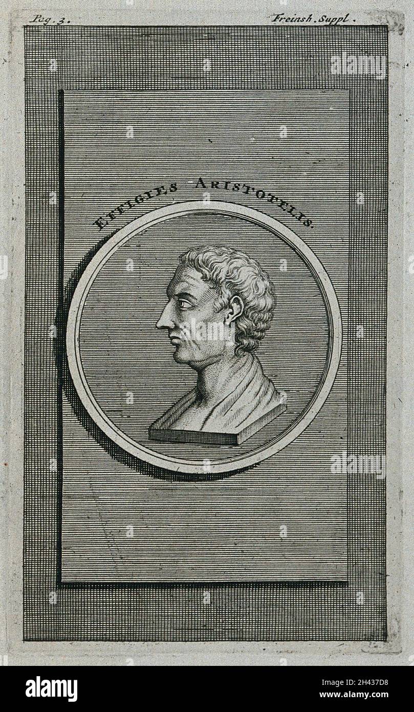 Aristotle. Line engraving by Freinsh [?] after Rubens Stock Photo - Alamy
