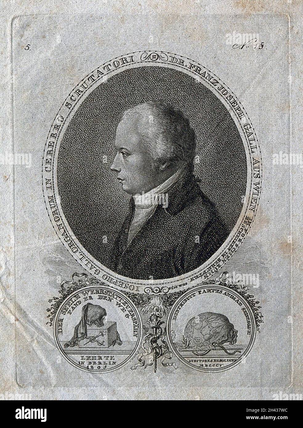 Franz Joseph Gall (1758 - 1828), German neuroanatomist and physiologist ...