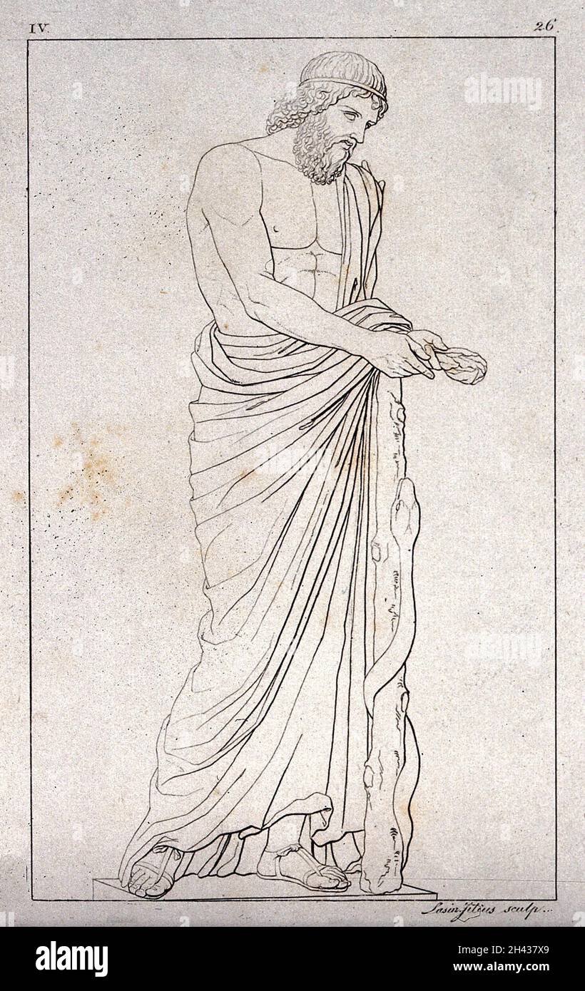 Aesculapius etching hi-res stock photography and images - Alamy