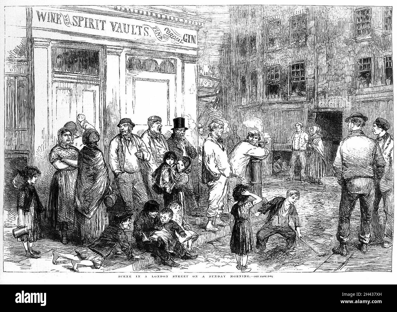Engraving: 'Scene in a London Street on a Stock Photo - Alamy
