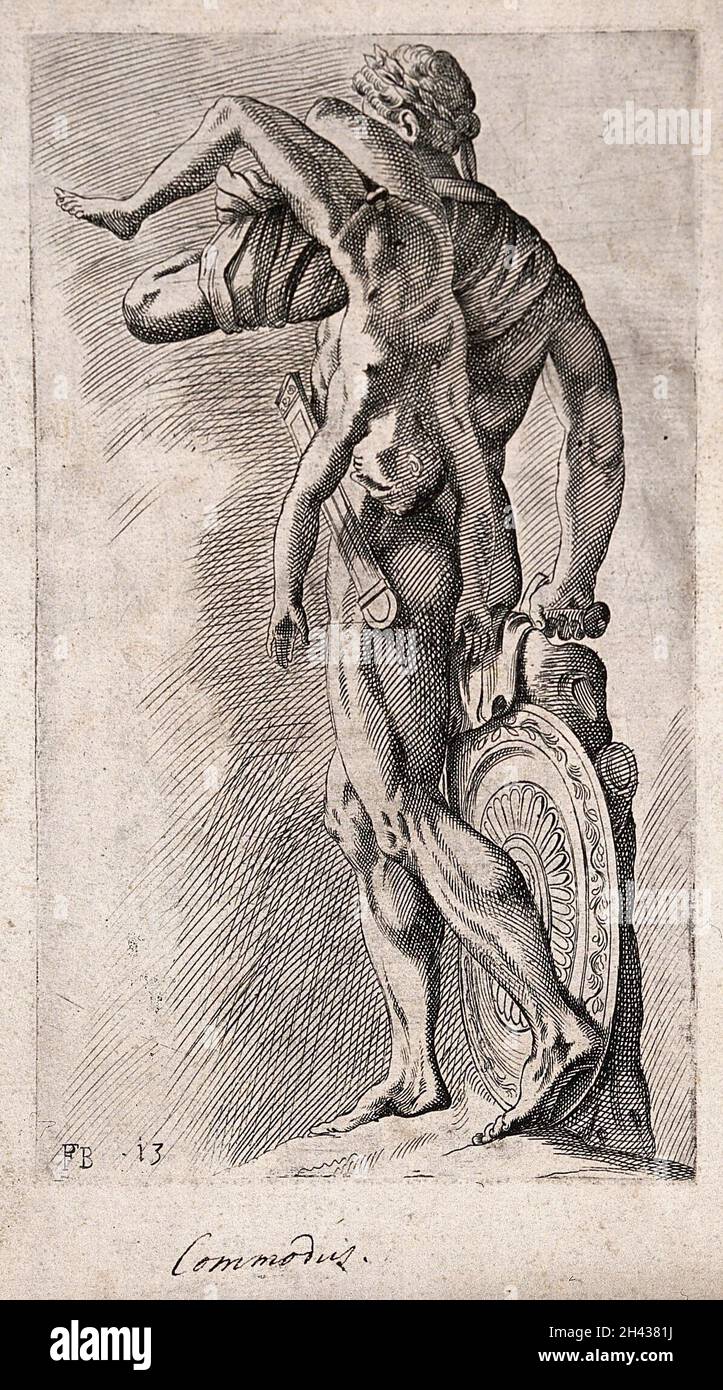 Commodus. Etching by F. Perrier Stock Photo - Alamy