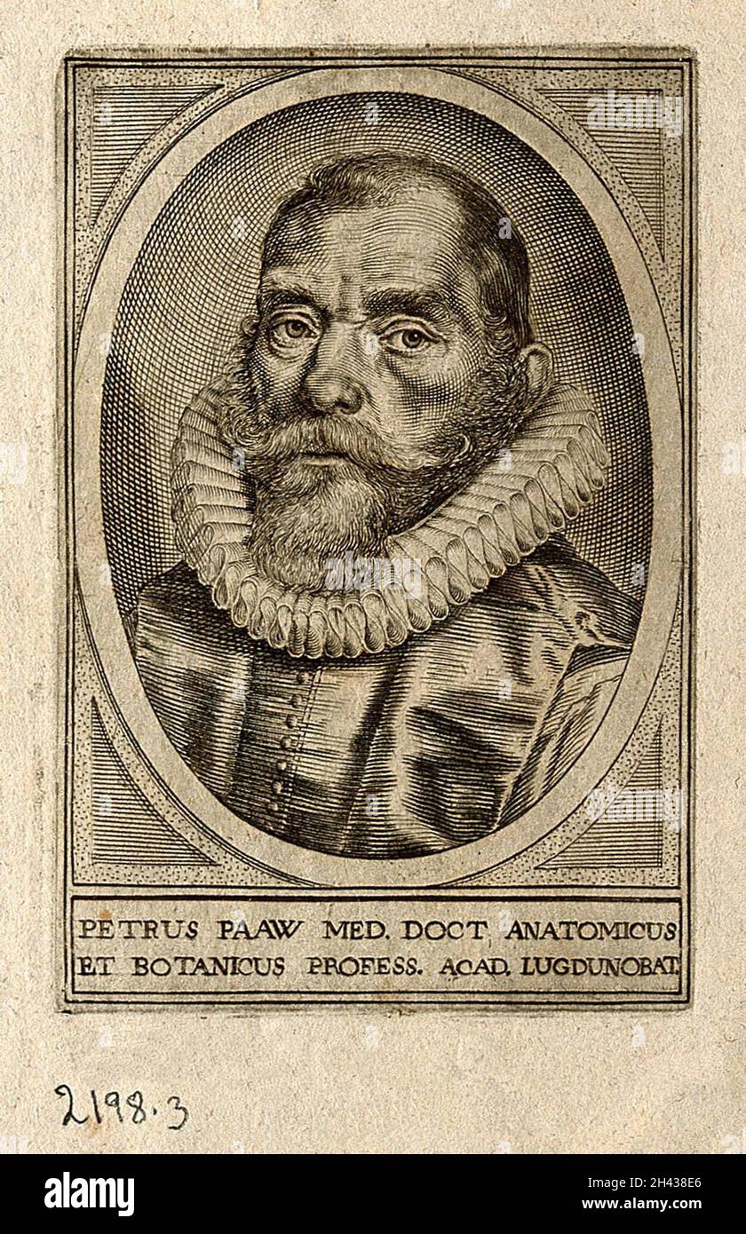 Pieter Paaw [Pauw, Pavius]. Line engraving Stock Photo - Alamy